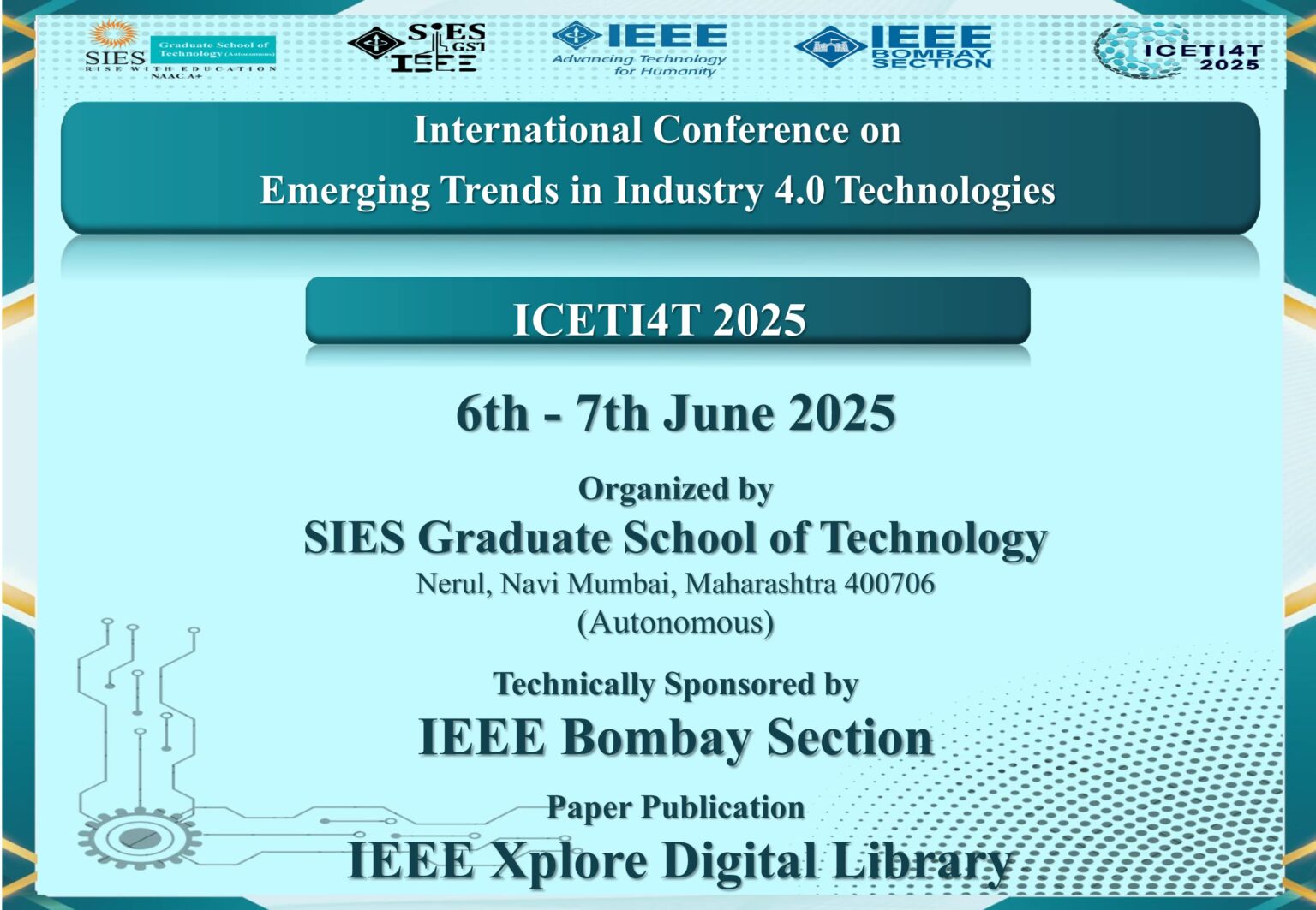 ICETI4T2025 – International Conference on Emerging Trends in Industry 4 ...